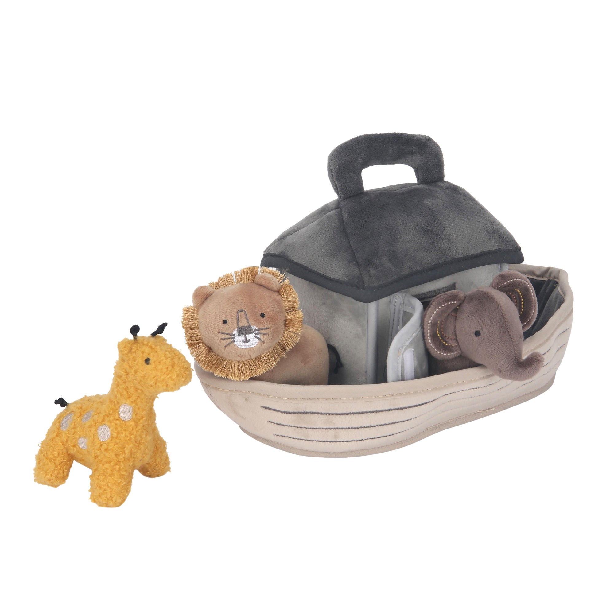 Baby Noah Interactive Plush Boat/Ark with Stuffed Animal Toys – Lambs & Ivy