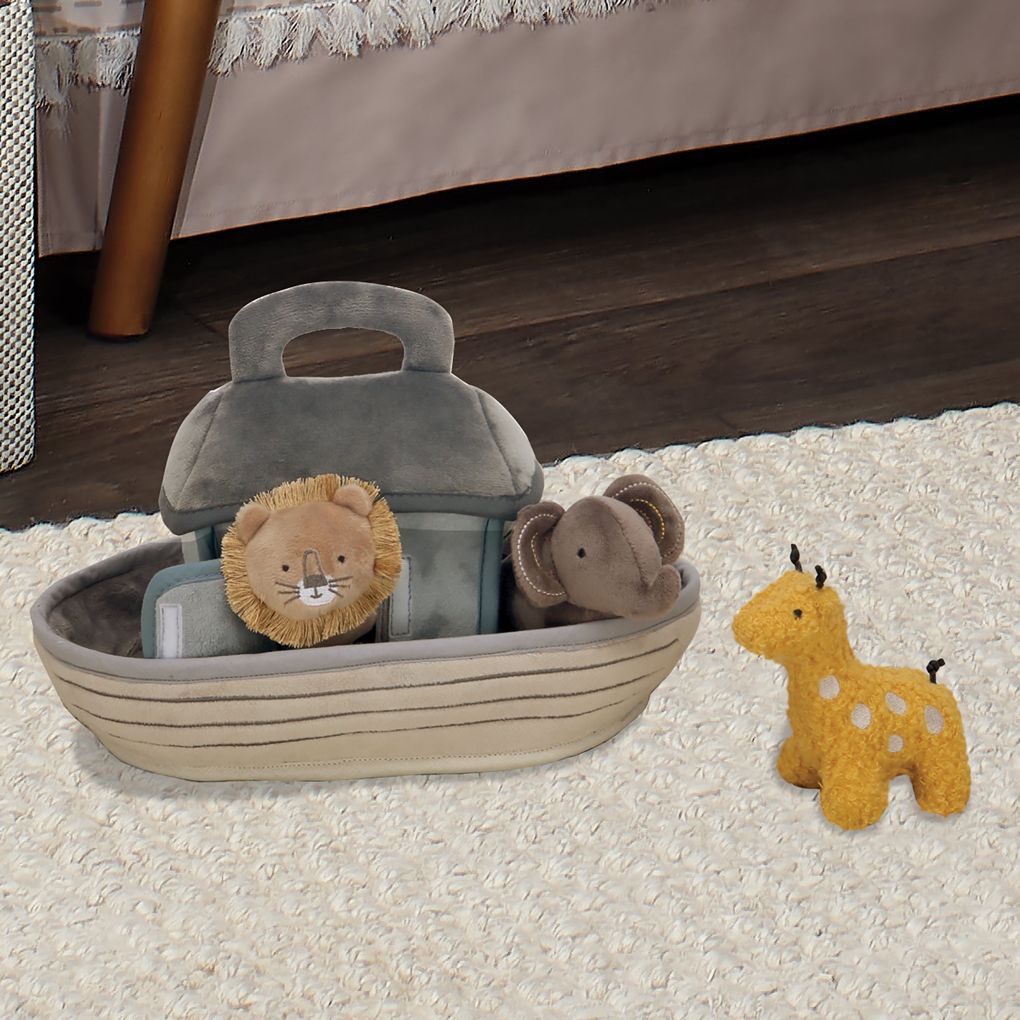 Baby Noah Interactive Plush Boat/Ark with Stuffed Animal Toys – Lambs & Ivy
