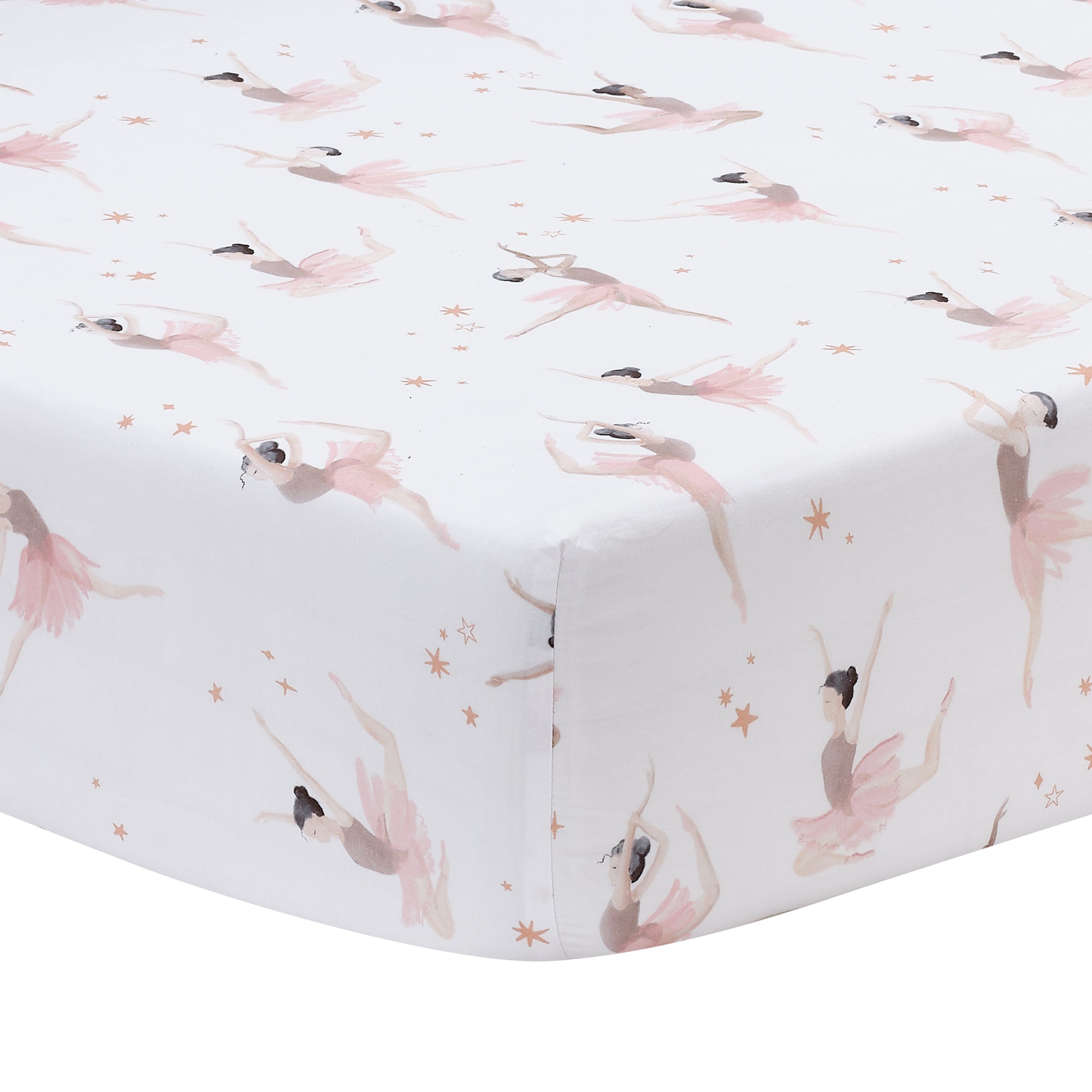 Ballerina Baby Breathable 100% Cotton Fitted Crib Sheet - White – Lambs ...