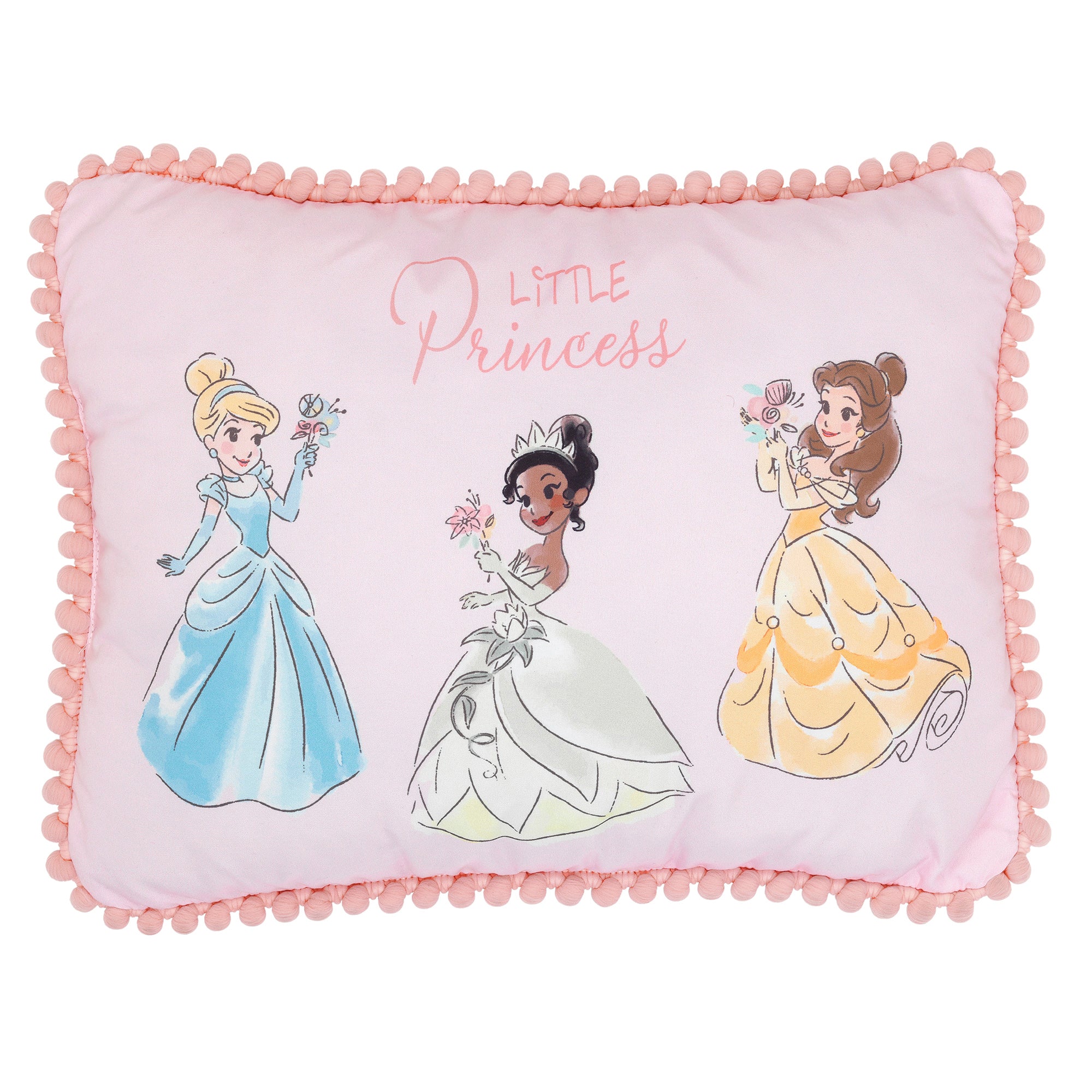Disney Princesses Pink Decorative Baby/Nursery Throw Pillow – Lambs & Ivy