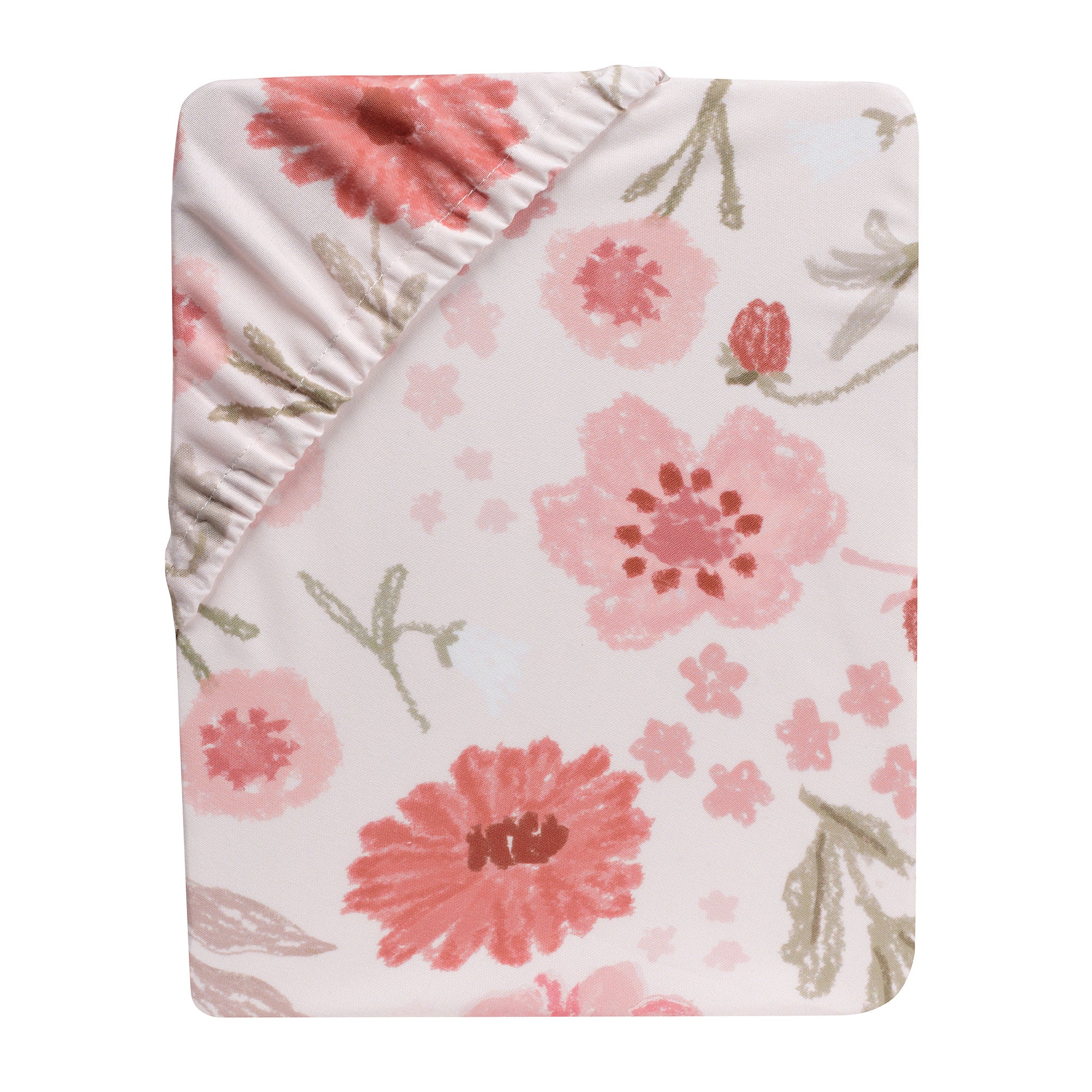 Flower Power Floral/Strawberry Baby Fitted Crib/Toddler Sheet – Lambs & Ivy