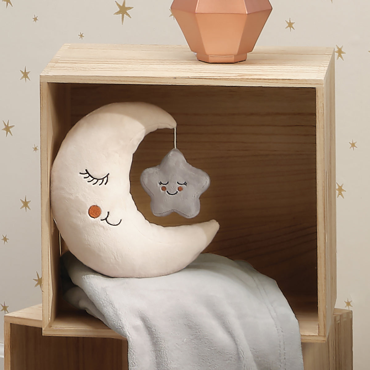 Goodnight Moon and Star Plush Stuffed Toy - Cream/Gray – Lambs & Ivy