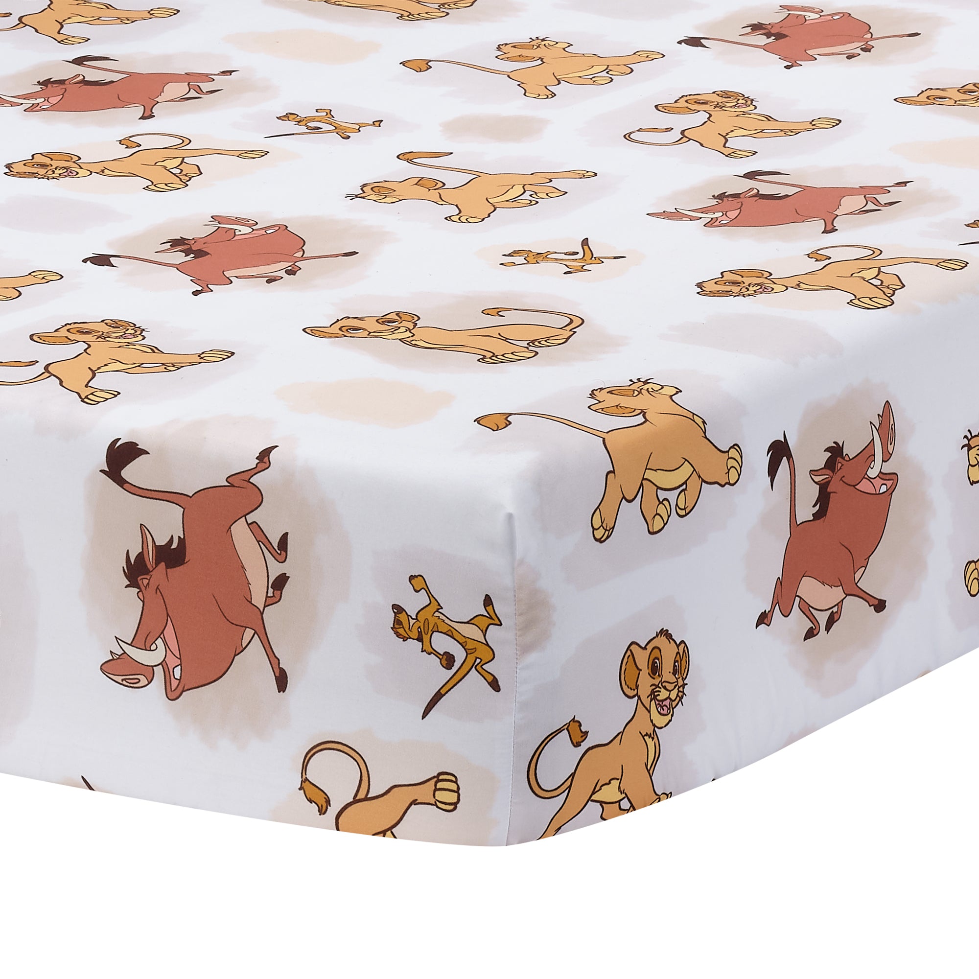Disney Baby Lion King Safari Fitted Crib Sheet White Lambs Ivy