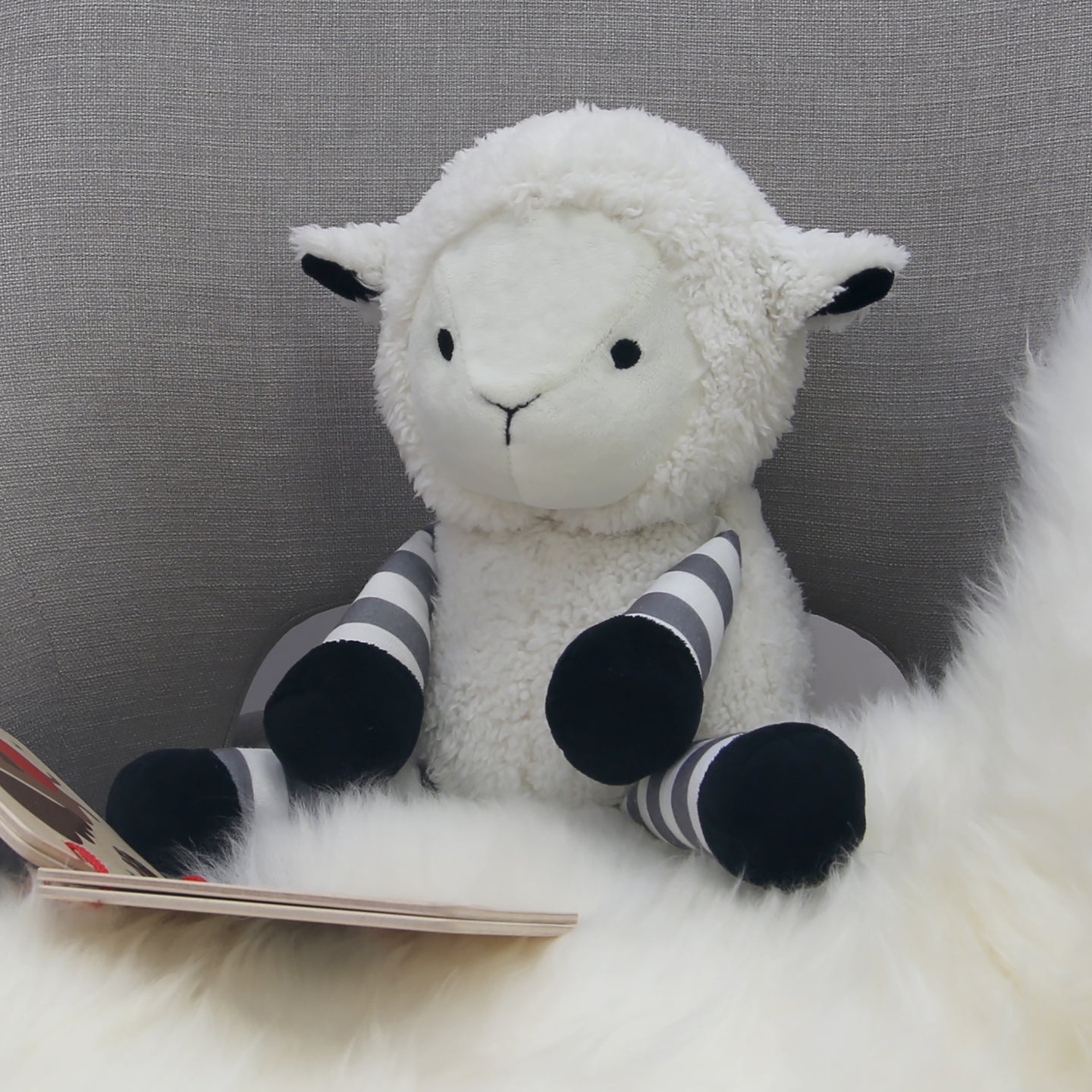 Little Sheep White/Gray Plush Lamb Stuffed Animal Toy - Ivy – Lambs & Ivy