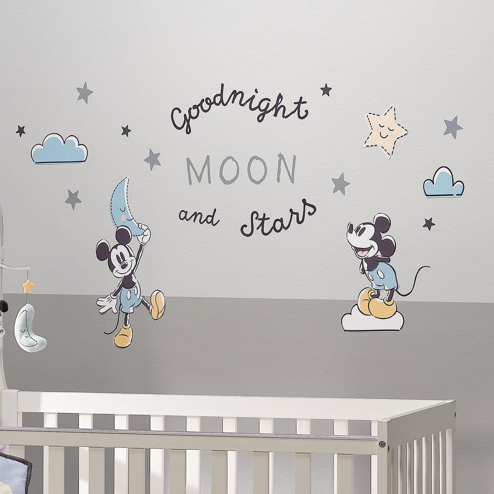 Disney Baby Moonlight Mickey Mouse Blue/Black Wall Decals/Stickers ...