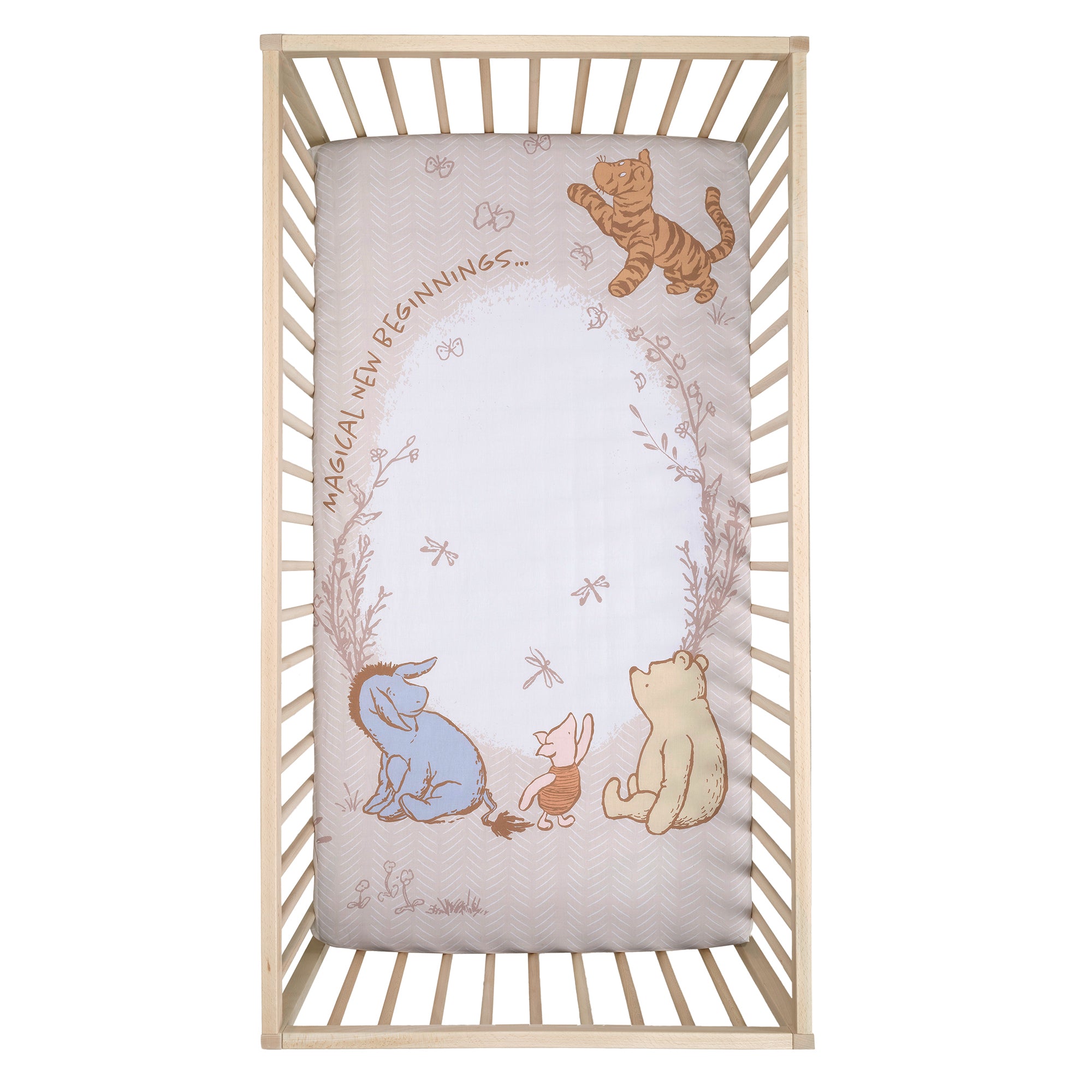 Disney Baby Pooh Bear & Pals Photo Op Cotton Baby Fitted Crib Sheet ...