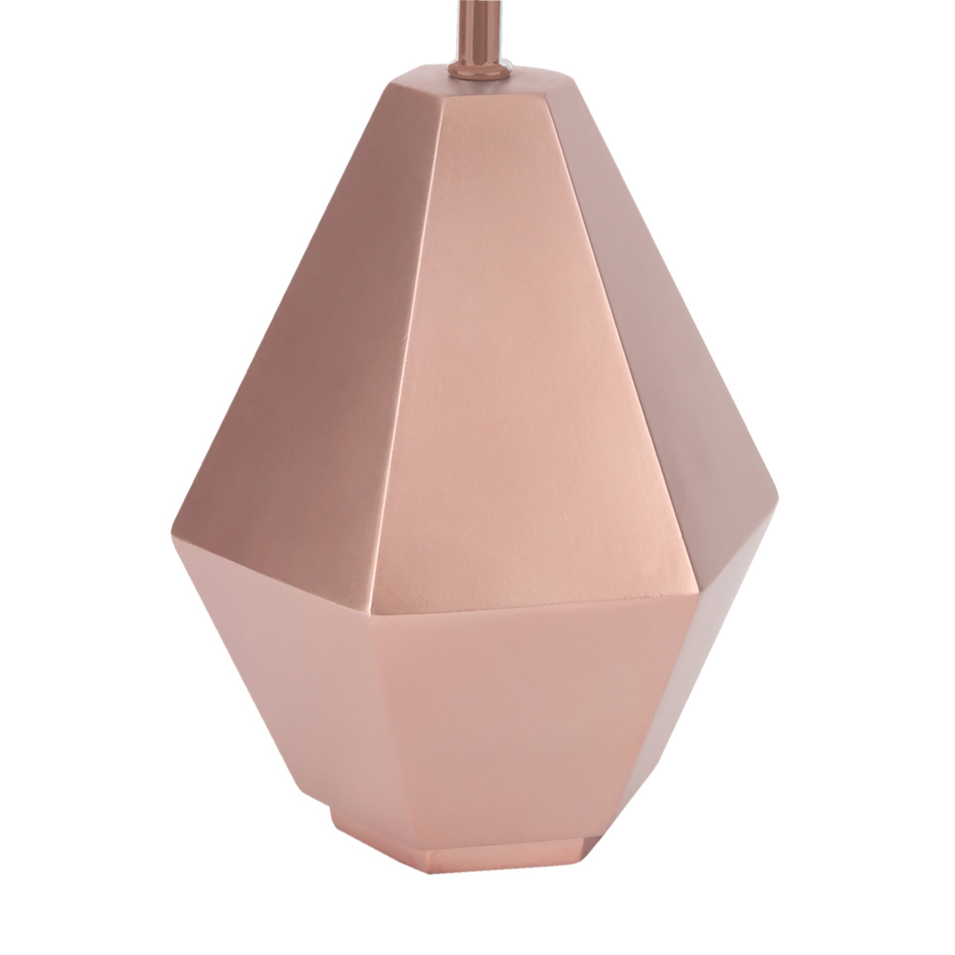 Rose Gold Modern Hexagon Nursery Lamp with Shade & Bulb – Lambs & Ivy