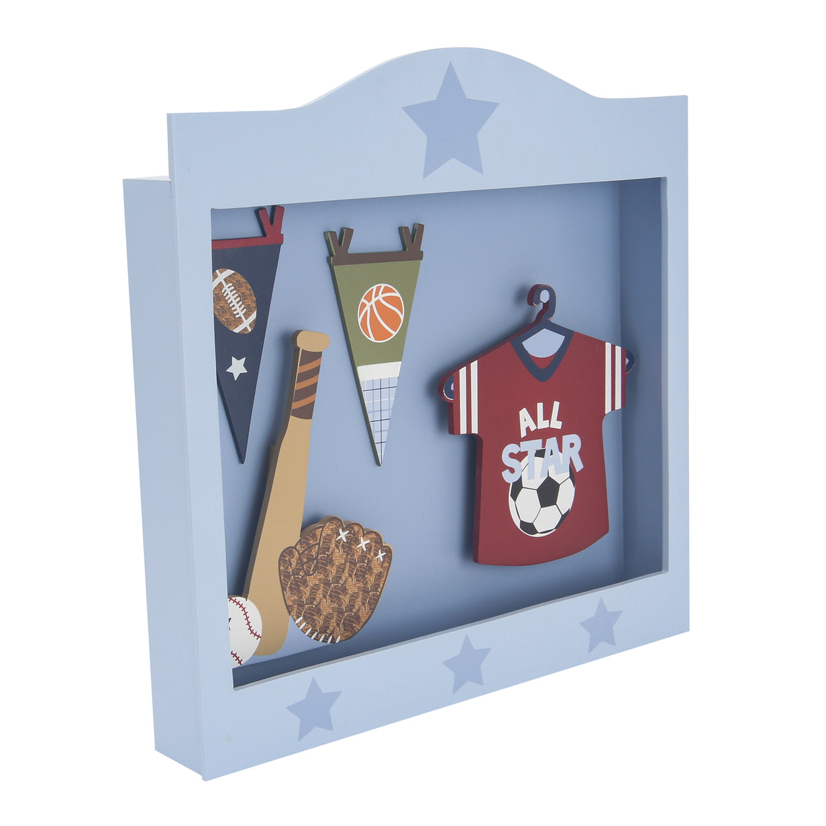 Sports Blue Decorative Shadow Box – Lambs & Ivy
